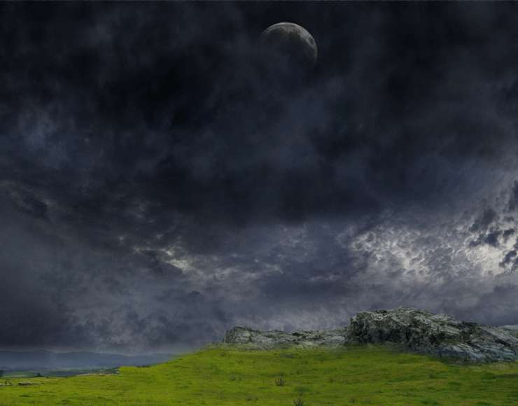 Effects On Photoshop: Haunted House Scene for Halloween